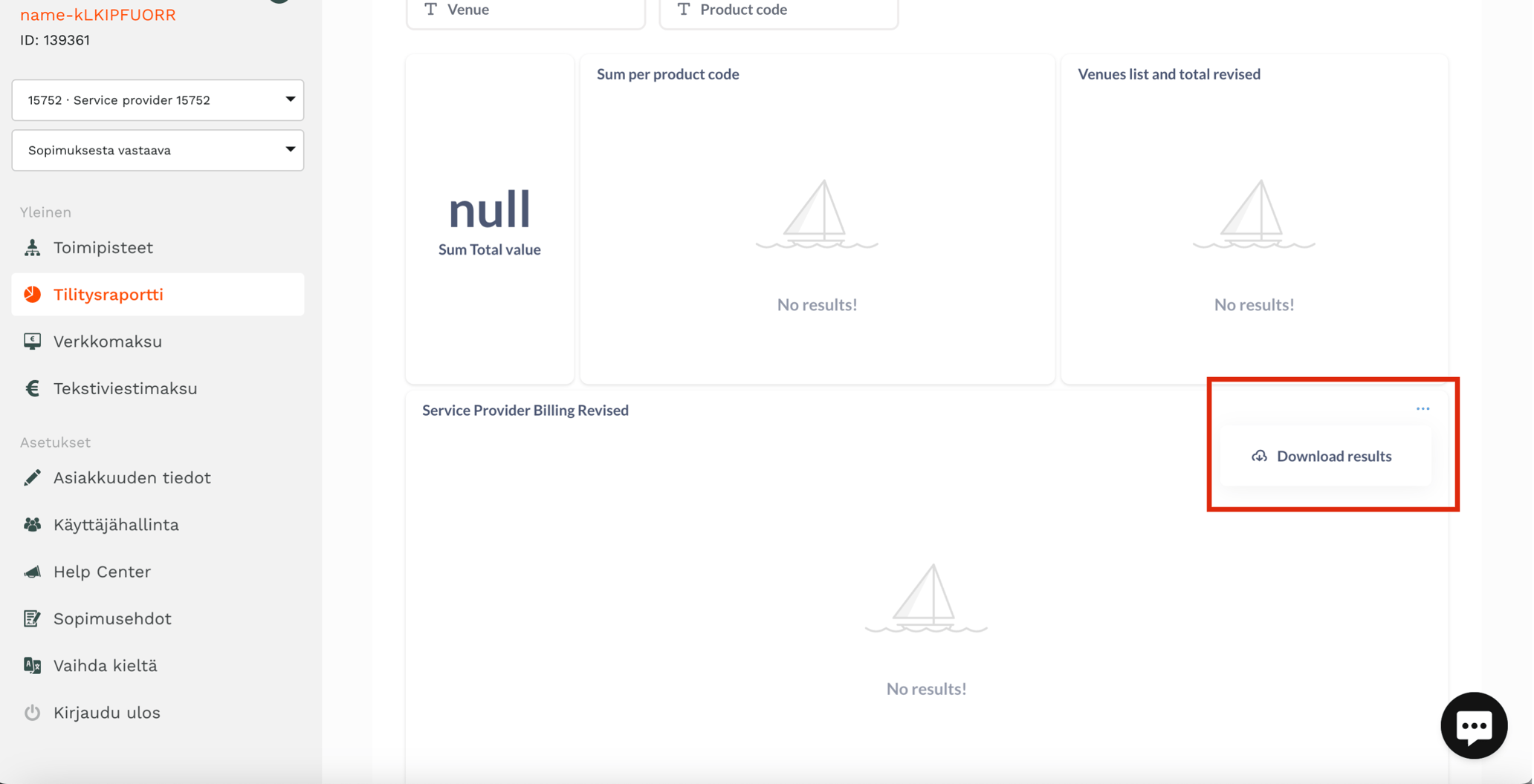 Where can I find a report for a selected time range?